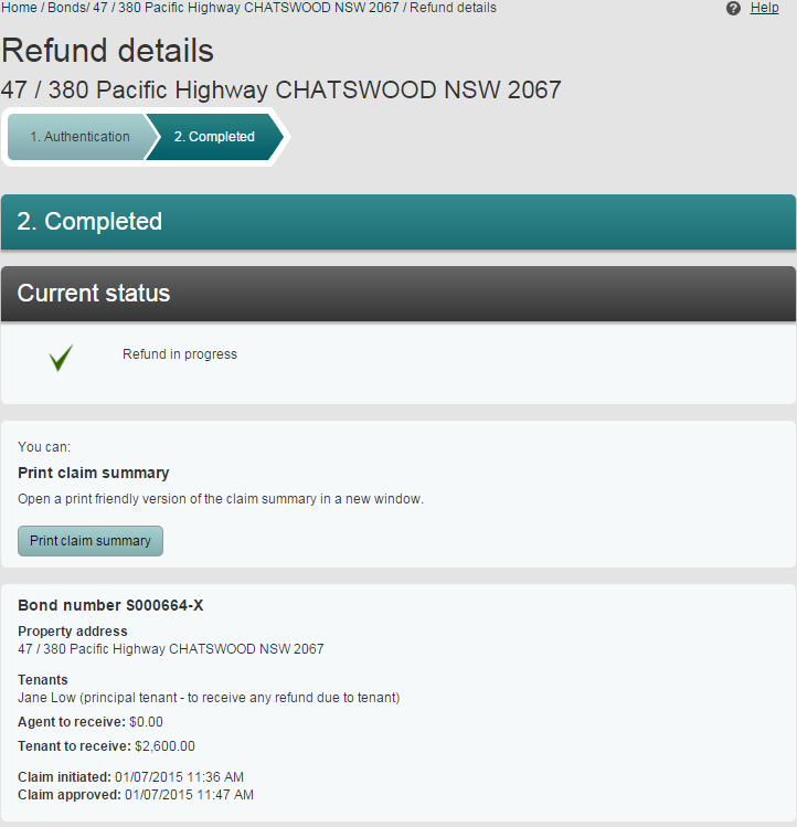 Help Detail - Manage Refunds Claims