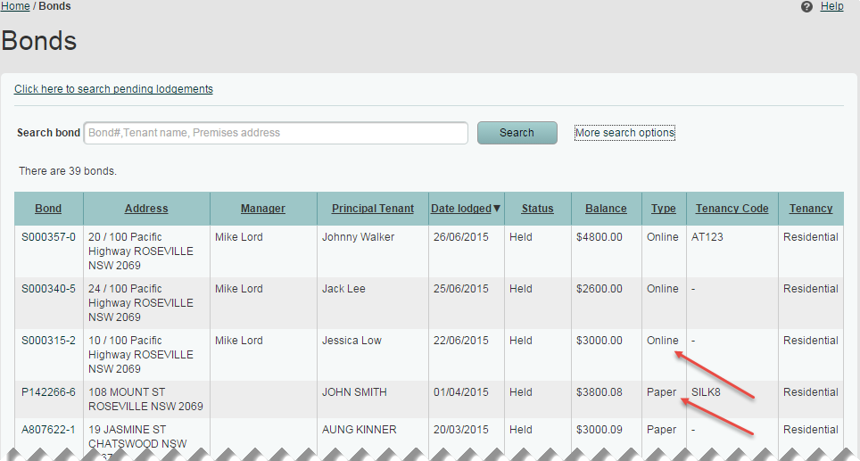 Help Detail - Manage Paper Bonds