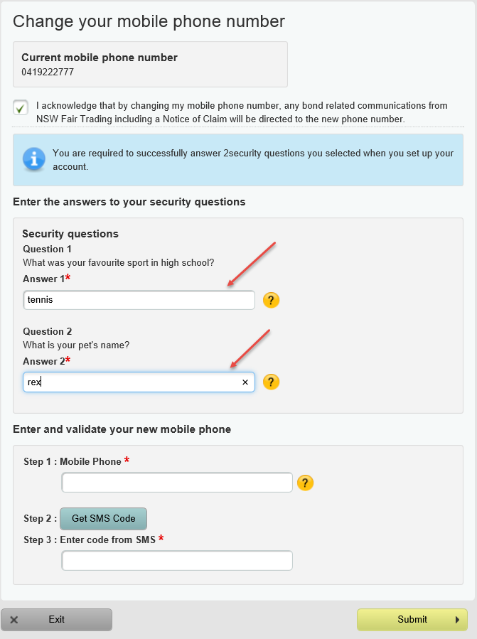 Help Detail - Manage Logon Account Details