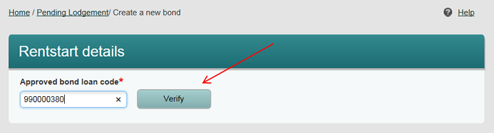 Help Detail - Create New Bond