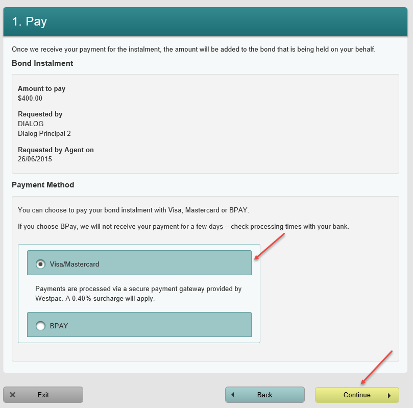 Help Detail - Pay Bond Amount